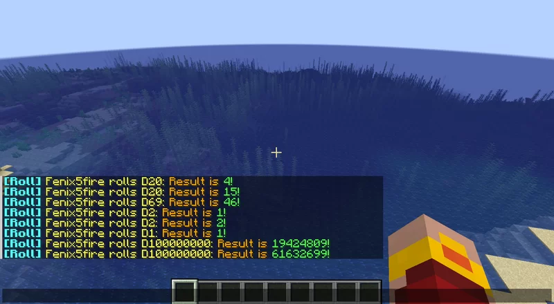 Dice Roll Minecraft Data Pack