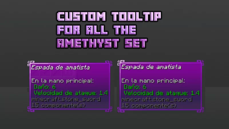 Amethyst Armor and Tools - expansion DP Minecraft Data Pack