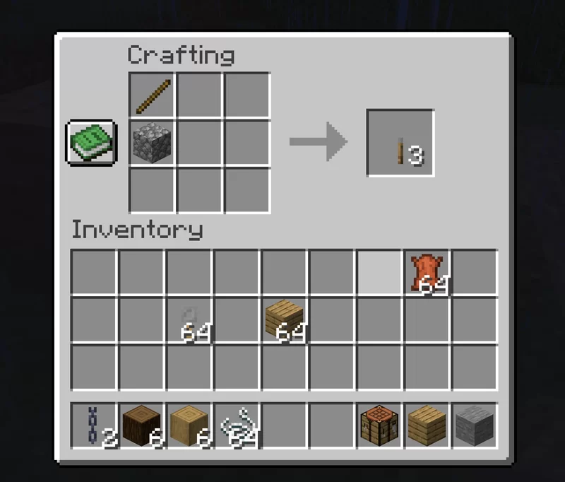 Recipes for cheaper levers Minecraft Data Pack