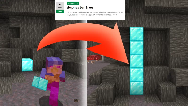 Duplicator tree Minecraft Data Pack