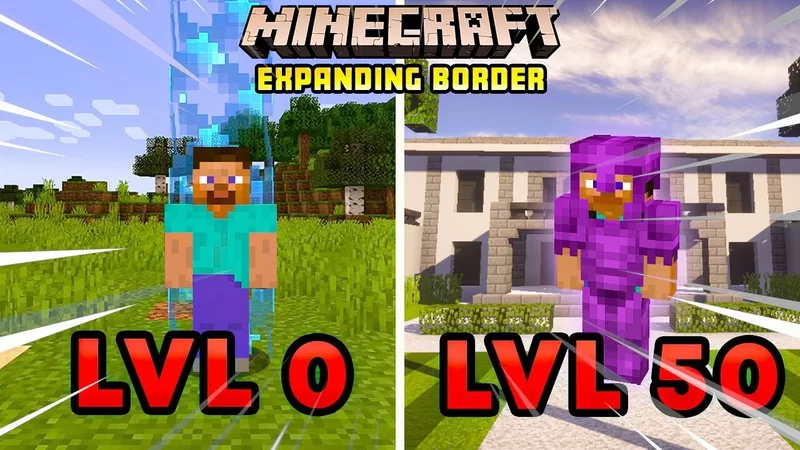 Minecraft, but your xp increases the border Minecraft Data Pack