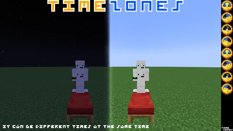 Time Zones (different times for different players) Minecraft Data Pack