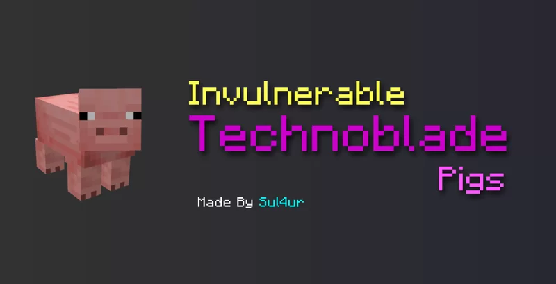 Invulnerable Technoblade Pigs Minecraft Data Pack