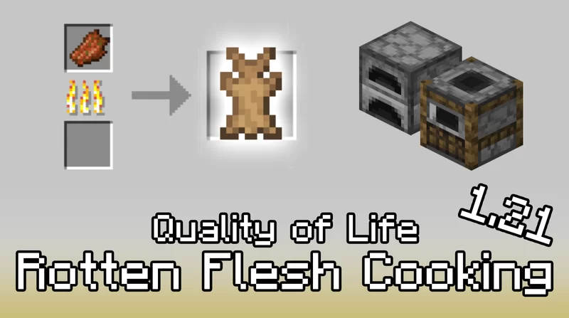 Rotten Flesh to Rabbit Hide [1.21] Minecraft Data Pack
