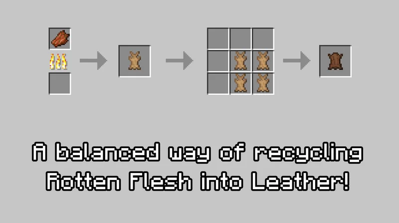Rotten Flesh to Rabbit Hide [1.21] Minecraft Data Pack