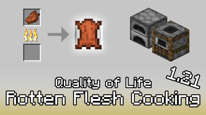 Rotten Flesh to Leather [1.21] Minecraft Data Pack
