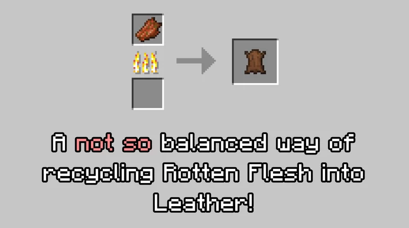 Rotten Flesh to Leather [1.21] Minecraft Data Pack