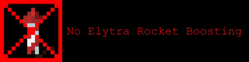 No Elytra Rocket Boosting Minecraft Data Pack