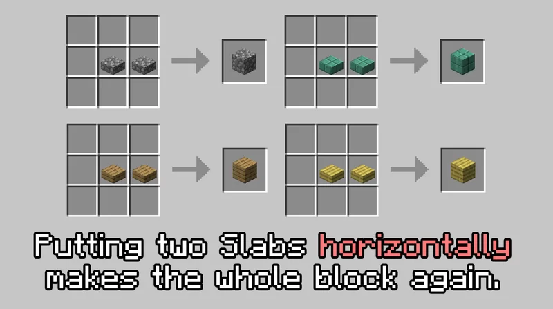 Slabs to Blocks [1.21] Minecraft Data Pack