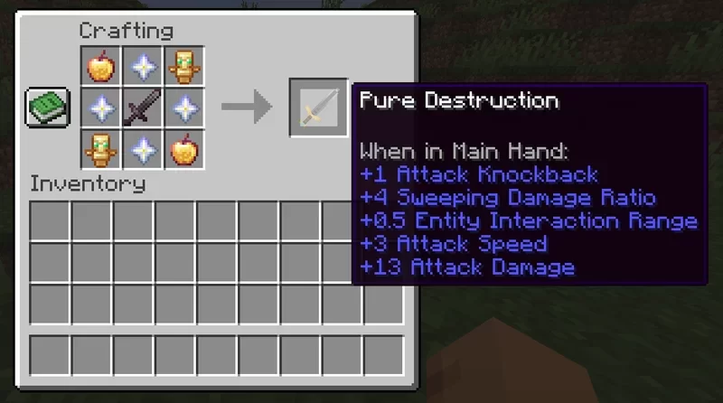 Pure Destruction - OP Sword Recipe Minecraft Data Pack