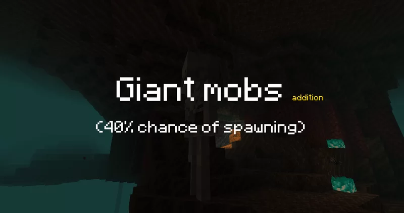 Giant mobs Minecraft Data Pack