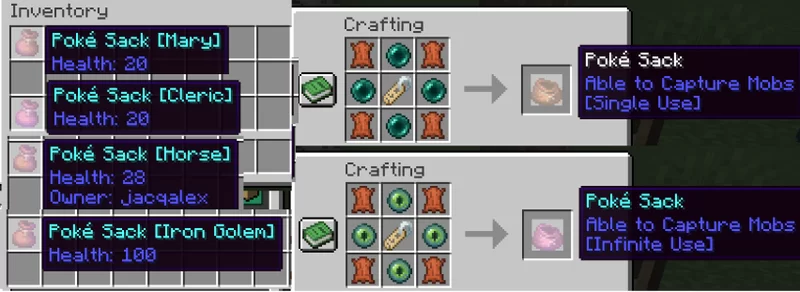 Poké Sacks 1.21.5 Minecraft Data Pack