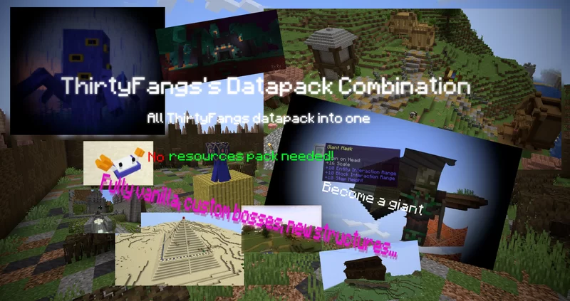 Thirtyfangs Datapack Combination No Resources Pack Giant Squid Structures Biomes And More 