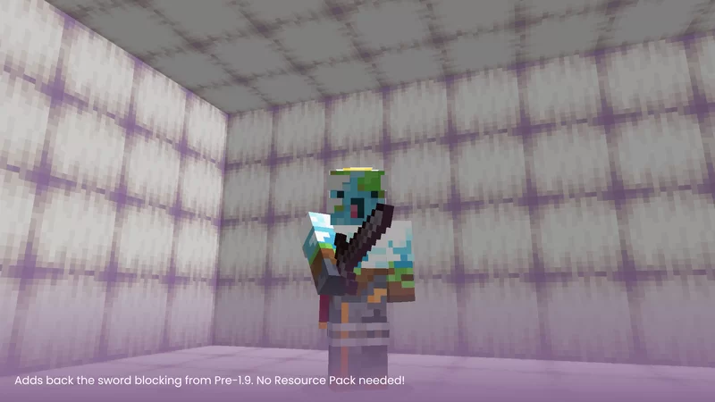 Pre-1.9 Sword Blocking (24w34a) Minecraft Data Pack