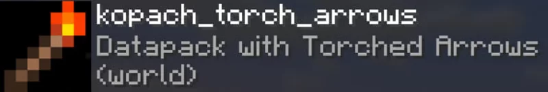 Torch Arrows! [1.21.5] Minecraft Data Pack
