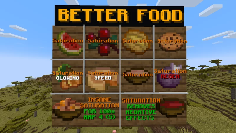 Better Food Minecraft Data Pack