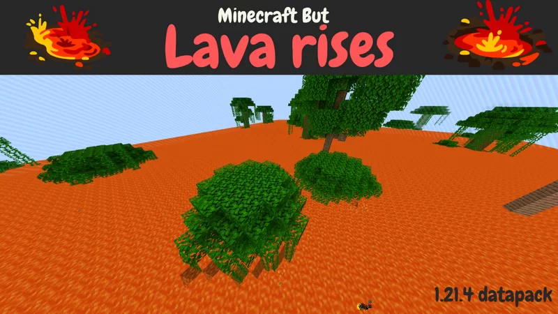 (FREE) Minecraft but Lava Rises 1.21.4 Minecraft Data Pack