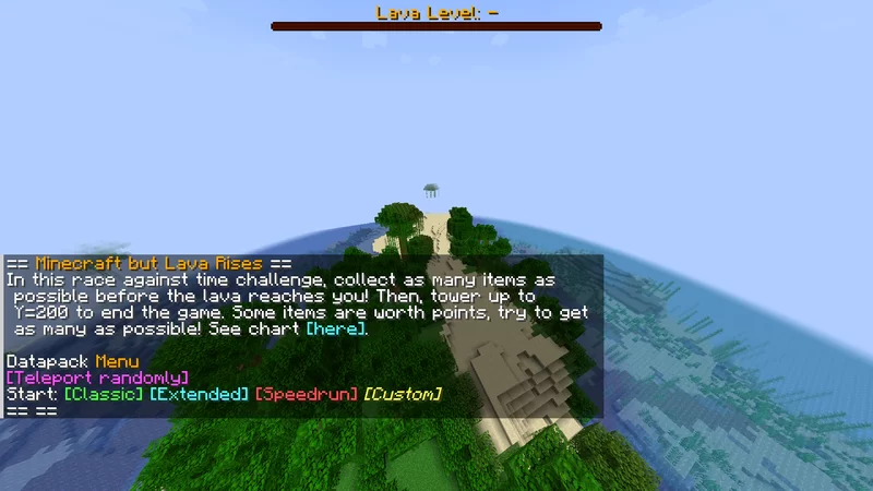 (FREE) Minecraft but Lava Rises 1.21.4 Minecraft Data Pack