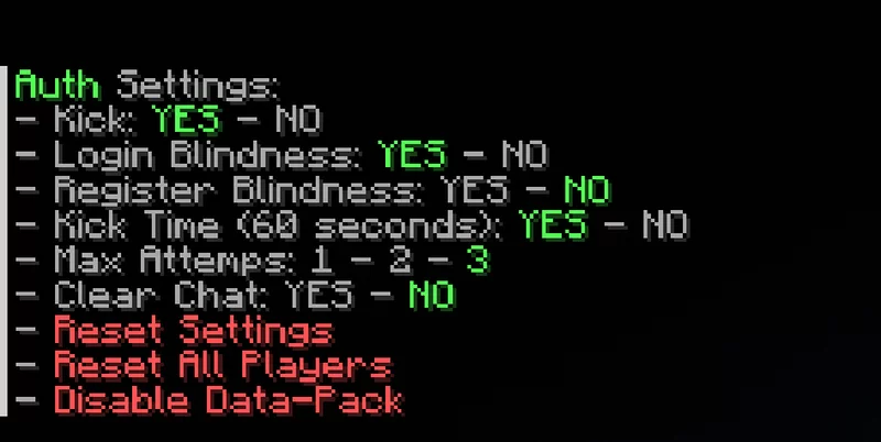 🛡️ Auth - Login and Register Authentication [1.21-1.21.5] Minecraft Data Pack