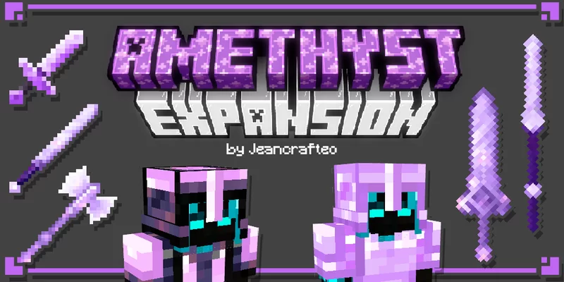 Amethyst expansion - Weapons & Structures Minecraft Data Pack