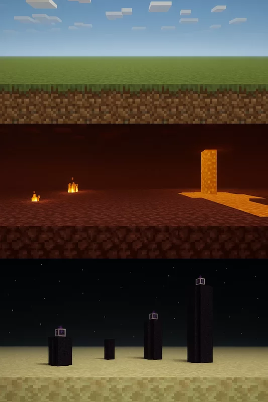 New Superflat: Nether & End Superflat Extension Minecraft Data Pack