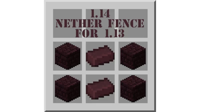 1-14 Nether Fence for 1-13 Minecraft Data Pack