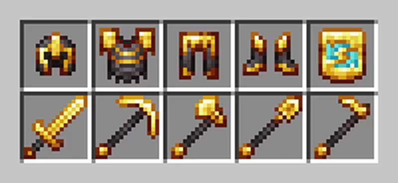 G+ | Gilded Netherite set! Minecraft Data Pack