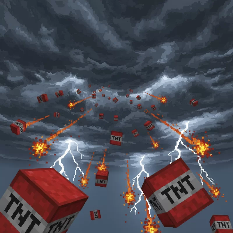 Minecraft, But It Rains TNT! Minecraft Data Pack