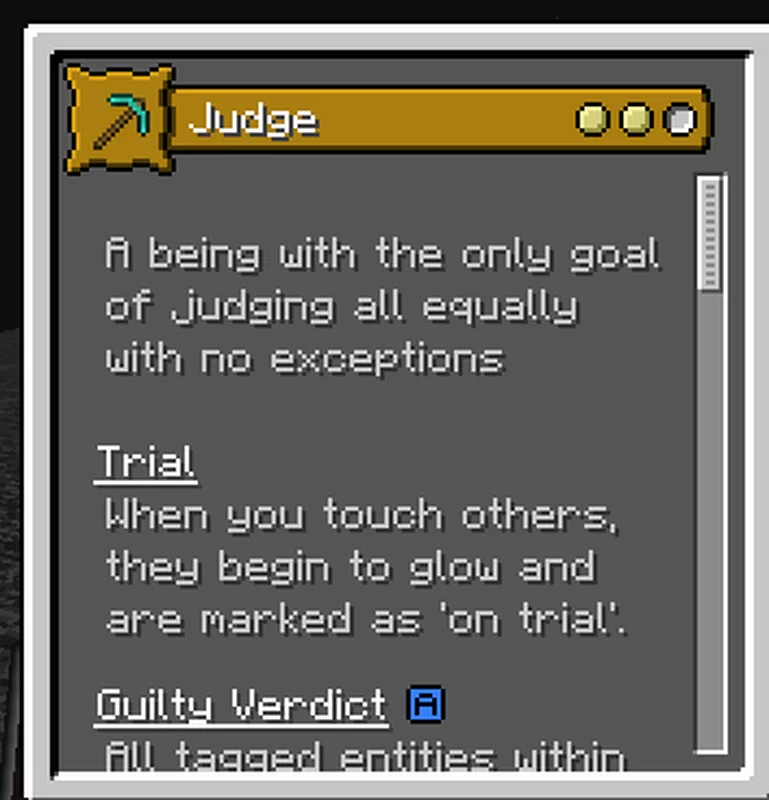 Origins mod, Datapack: Judge Minecraft Data Pack