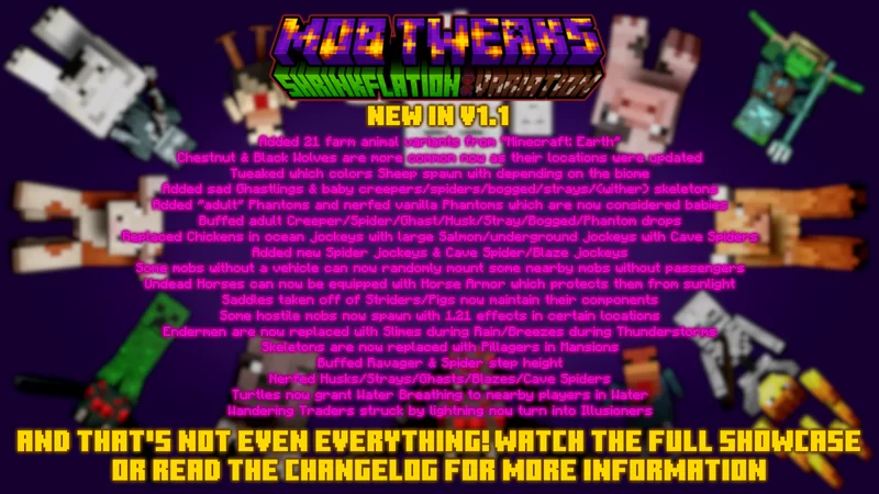 Mob Tweaks Minecraft Data Pack