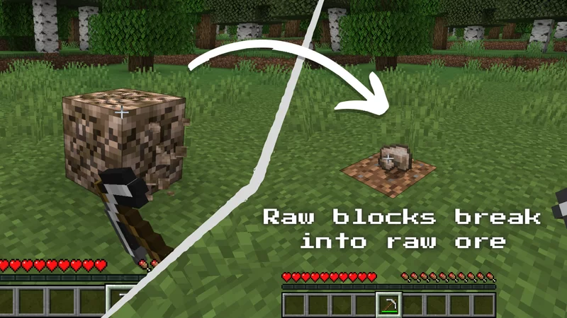 Raw Block Rework Minecraft Data Pack