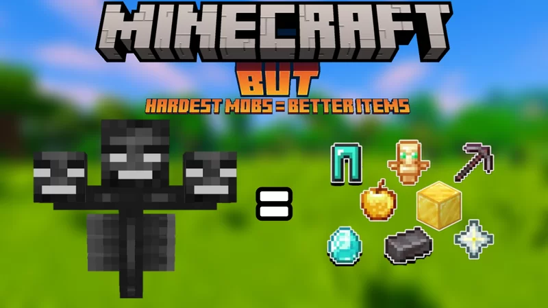 Minecraft, but Hardest Mob = Better Loot Minecraft Data Pack