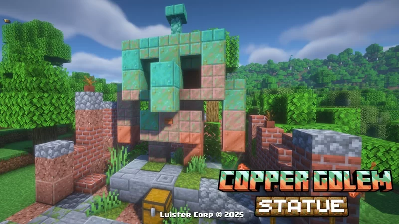 Copper Golem Statue ⚜️[1.20 to 1.21.8] Minecraft Data Pack
