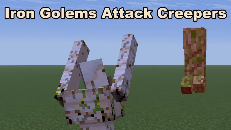 Iron Golems Attack Creepers Minecraft Data Pack