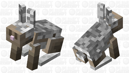 Snowy Rabbit Minecraft Mob Skin