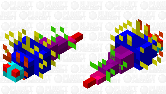 Rainbow silverfish Minecraft Mob Skin