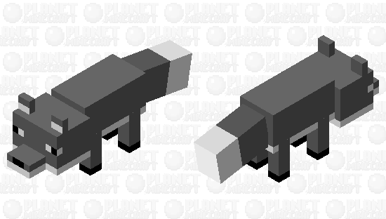 Silver fox Minecraft Mob Skin