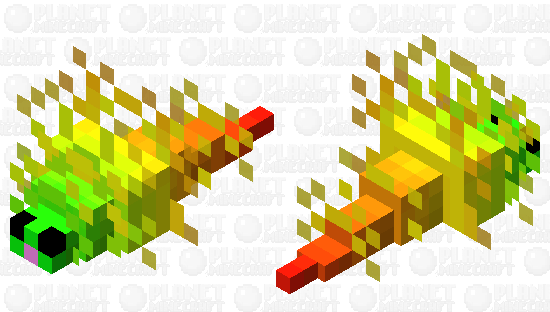 Rainbow silver fish (rare) Minecraft Mob Skin