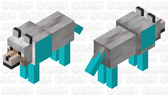 blue panted dog Minecraft Mob Skin
