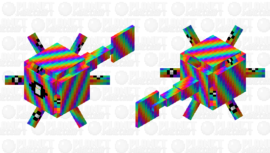 Rainbow YEET fish Minecraft Mob Skin