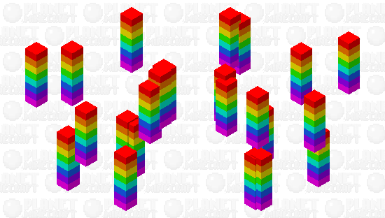 Rainbow rods Minecraft Mob Skin