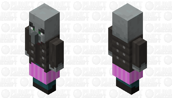 Vindicator with pink tutu Minecraft Mob Skin
