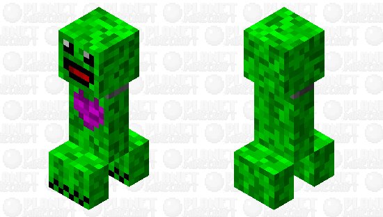 Happy creeper with heart Minecraft Mob Skin