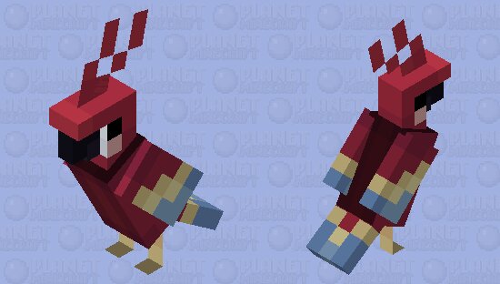 Red parrot! (Spiidey!) Minecraft Mob Skin