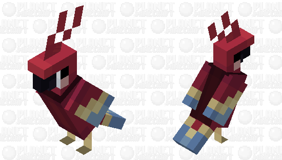 Red parrot! (Spiidey!) Minecraft Mob Skin