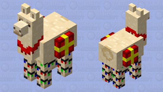 A very festive llama Minecraft Mob Skin
