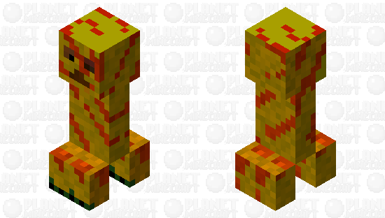 Fire Creeper Minecraft Mob Skin