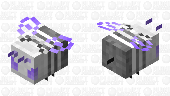 Angry Soul Bee Minecraft Mob Skin