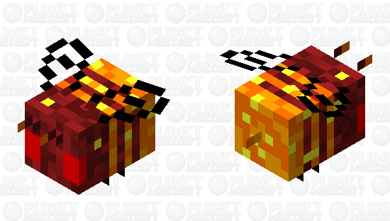Nether wastes bee Nectar angry from TheRealBlank512 Minecraft Mob Skin