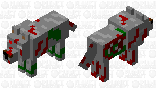 killer wolf/ blind in one eye/ half-zombie. Minecraft Mob Skin